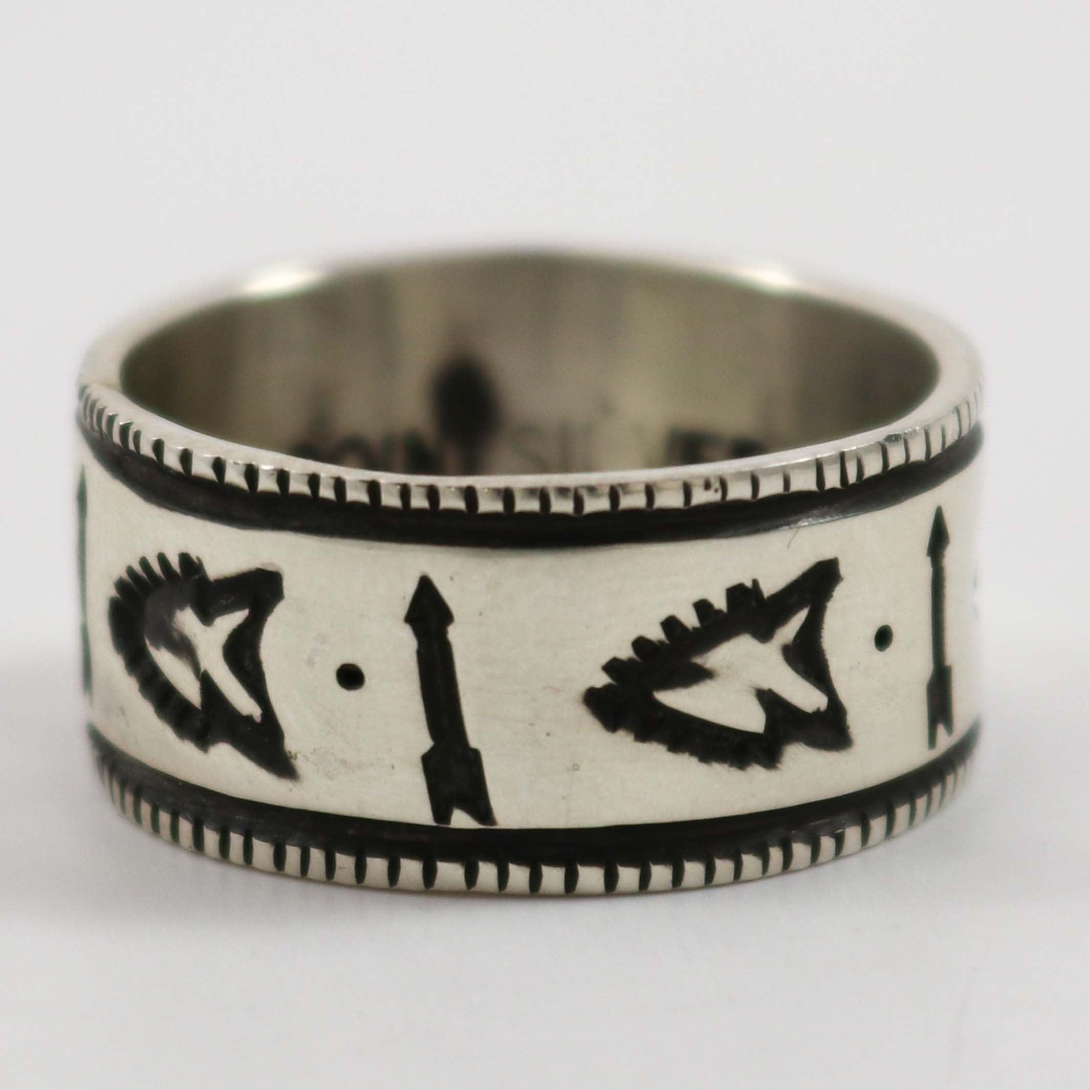 Stamped Coin Silver Ring – Garland's